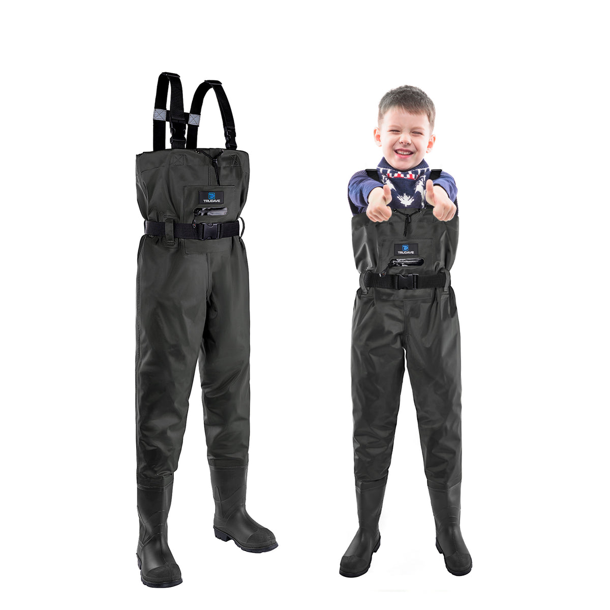 Kids Splash Youth Waders – 100% Waterproof, Lightweight, Non-Slip ...